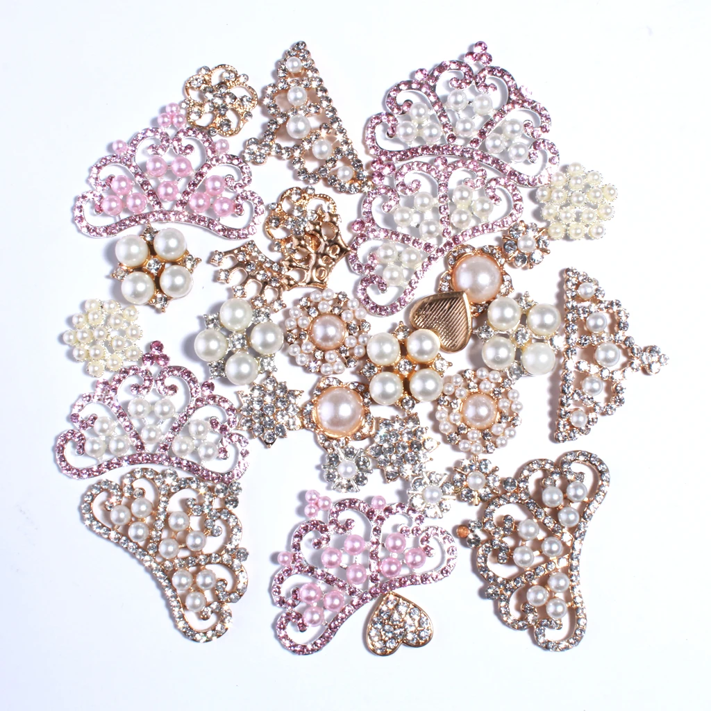 1PC-Fashion-Clear-Crystal-Rhinestone-Buttons-With-Ivory-Color-For ...