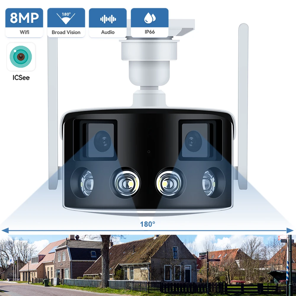8MP-4K-Dual-Lens-wide-angle-180-Wifi-IP-Camera-ICSEE-Ai-Human-Detect ...