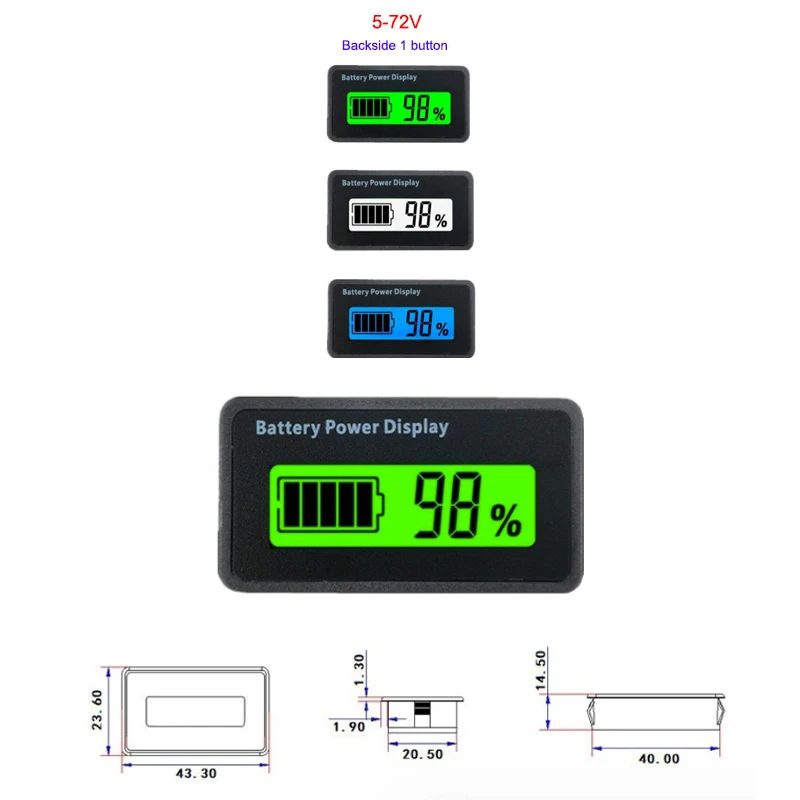 Ultra-wide Input Voltage 5V-72V Lthium Battery Indicator Battery ...