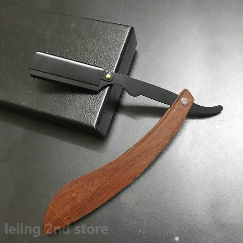 Wood-Men-Shaving-Barber-Tools-Hair-Razor-Folding-Shaving-Knife ...