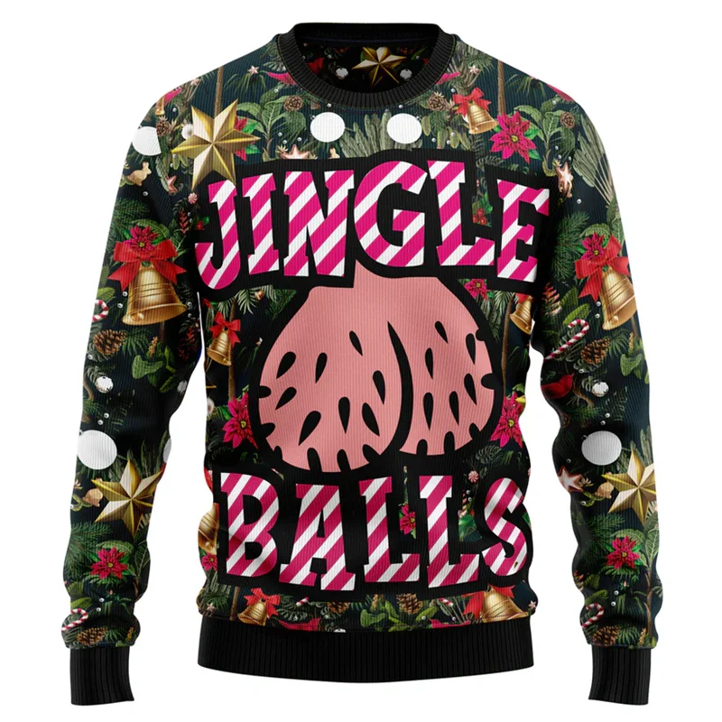 Funny-Jingle-Balls-Ugly-Christmas-Sweater-For-Men-Festival-Xmas-Long ...
