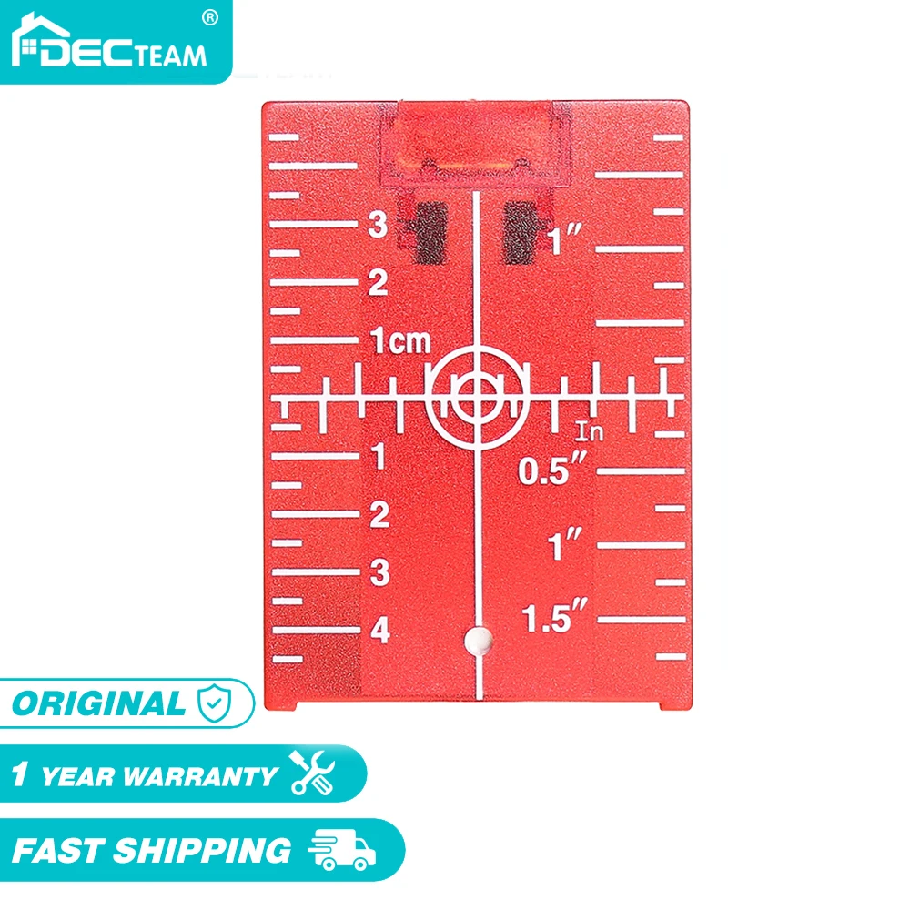 Decteam-Red-Target-Board-Plate-Card-For-Laser-Level-With-Magnetic ...