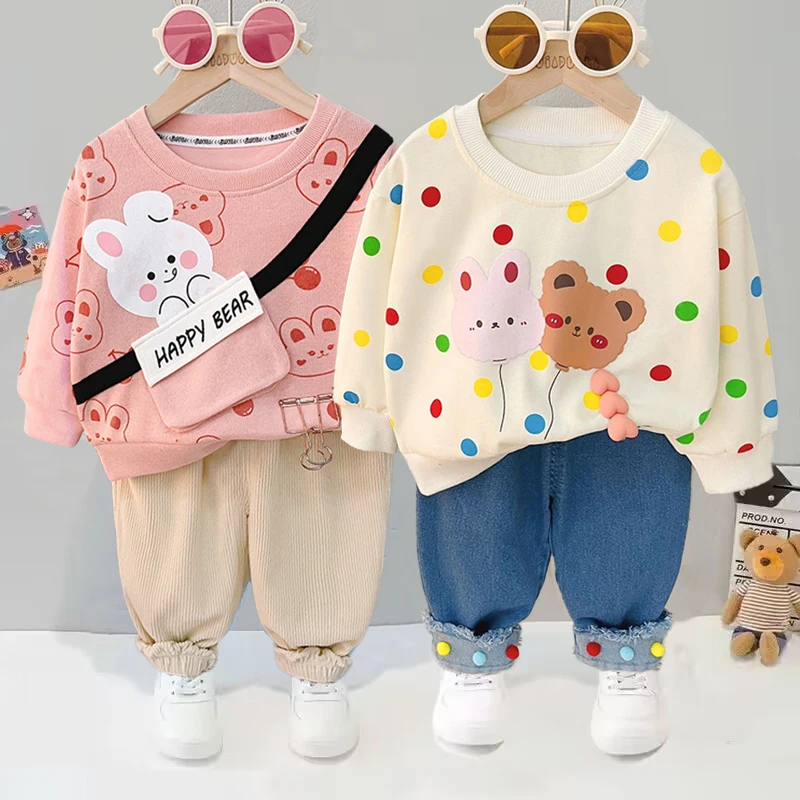 2023 New Autumn Baby Girls' Set Suitable for Toddler One Year Old Girls ...
