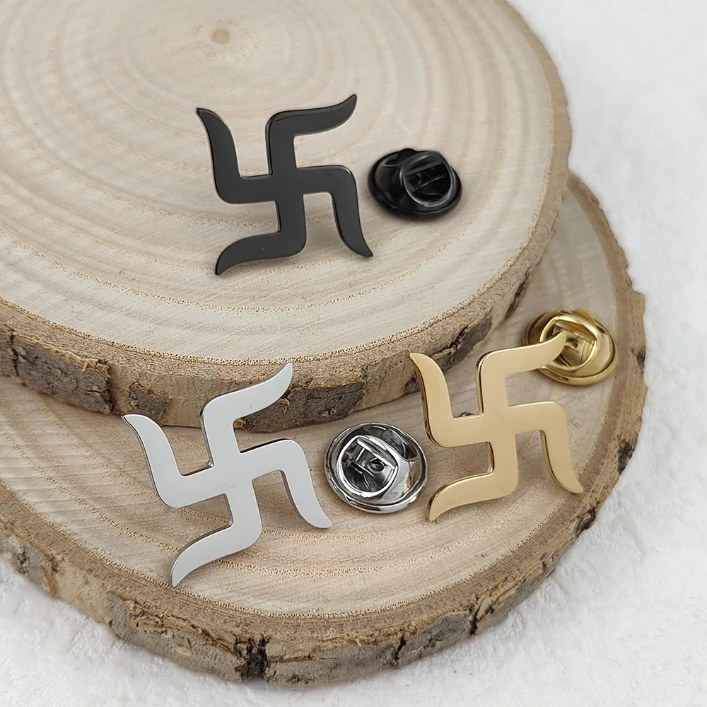 Buddhist-Symbols-Brooch-for-Men-Stainless-Steel-Catholicism-Symbol-Pins ...