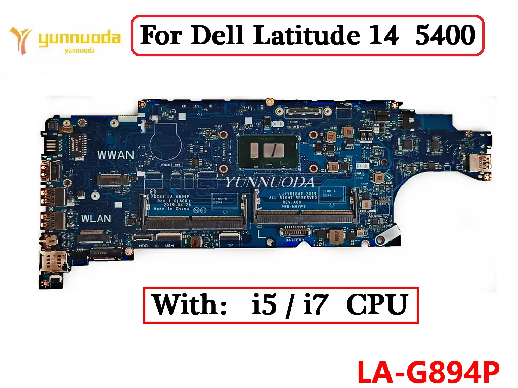 LA-G894P-For-Dell-Latitude-14-5400-Laptop-Motherboard-With-I5-I7-CPU ...