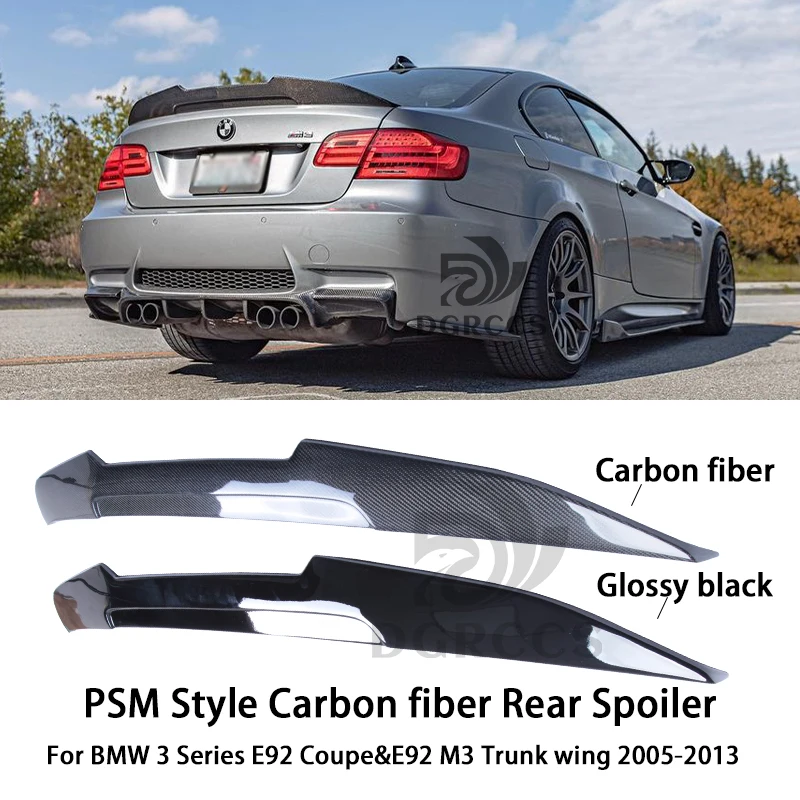 For-BMW-3-Series-E92-Coupe-E92-M3-PSM-Style-Carbon-fiber-Rear-Spoiler ...