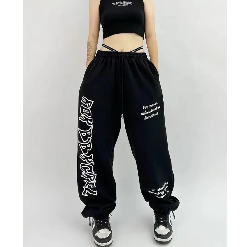 European American Style Sweatpants Women Street Dance Personality Y2K ...
