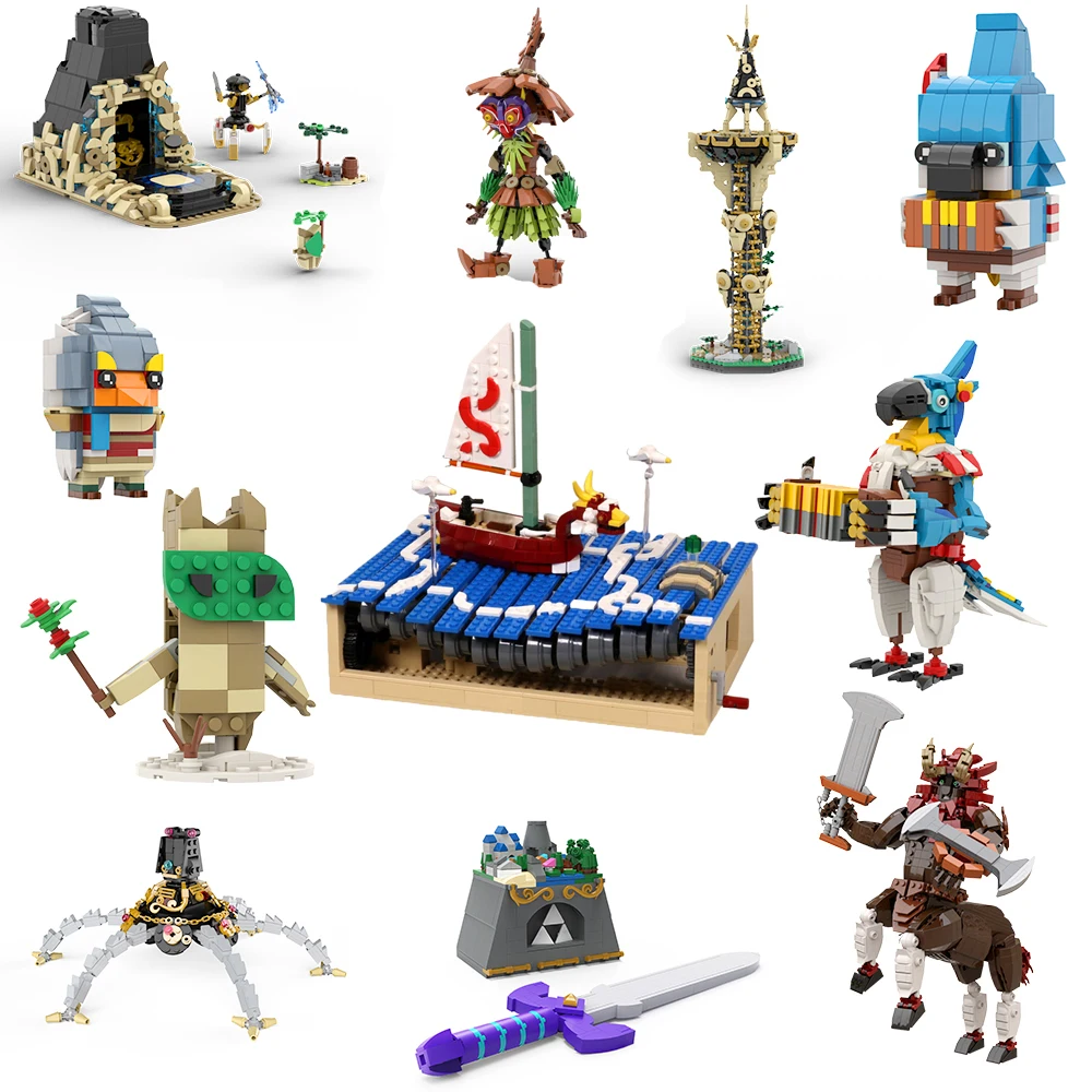 MOC-Adventure-on-the-Great-Sea-Sailboat-Wind-Waker-Building-Blocks-Kit ...