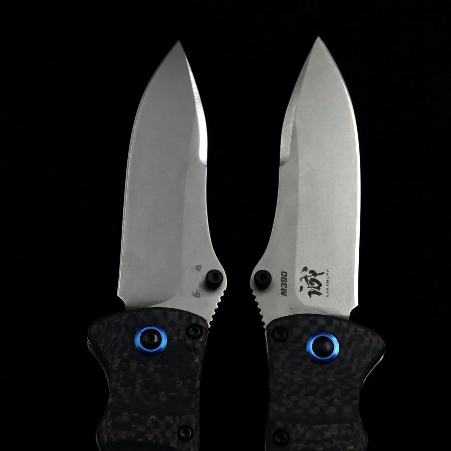 M390 Blade BM 484S Tactical Folding Knife Carbon Fiber Handle Stone ...