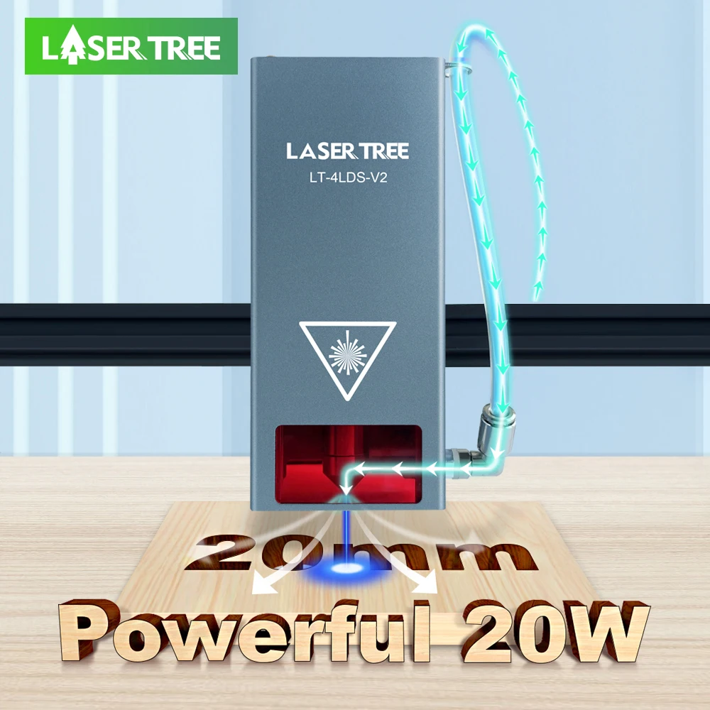 LASER-TREE-20W-Optical-Power-Laser-Module-with-Air-Assist-455nm-TTL ...