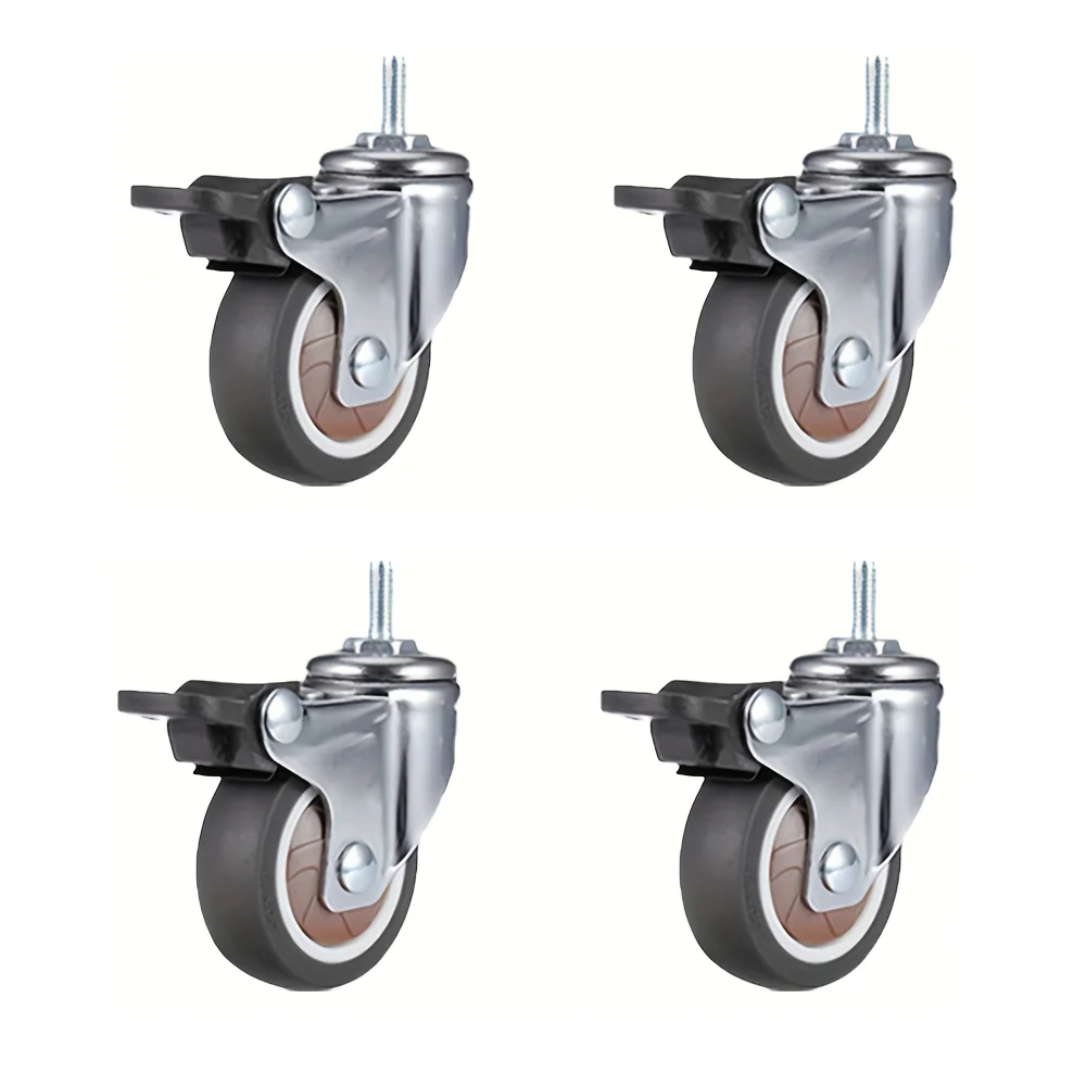4-Pcs-1-25-Inch-Stem-Caster-Wheels-TPR-Screw-Lever-Universal-Castors ...