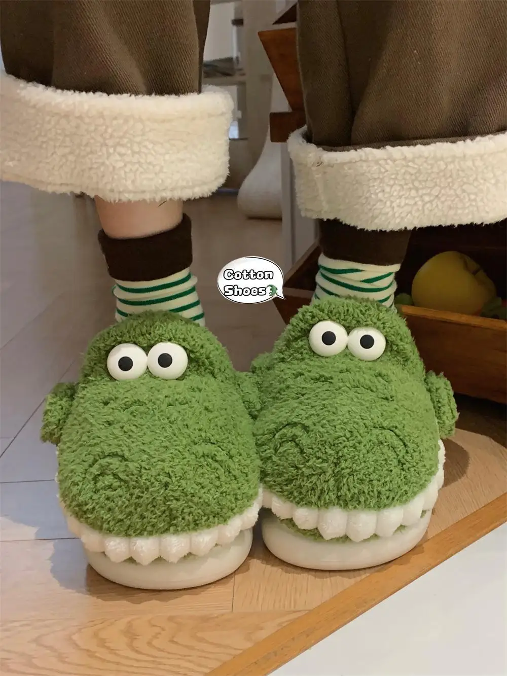 Funnycute-Zapatillas-de-algod-n-de-cocodrilo-para-hombre-y-mujer ...