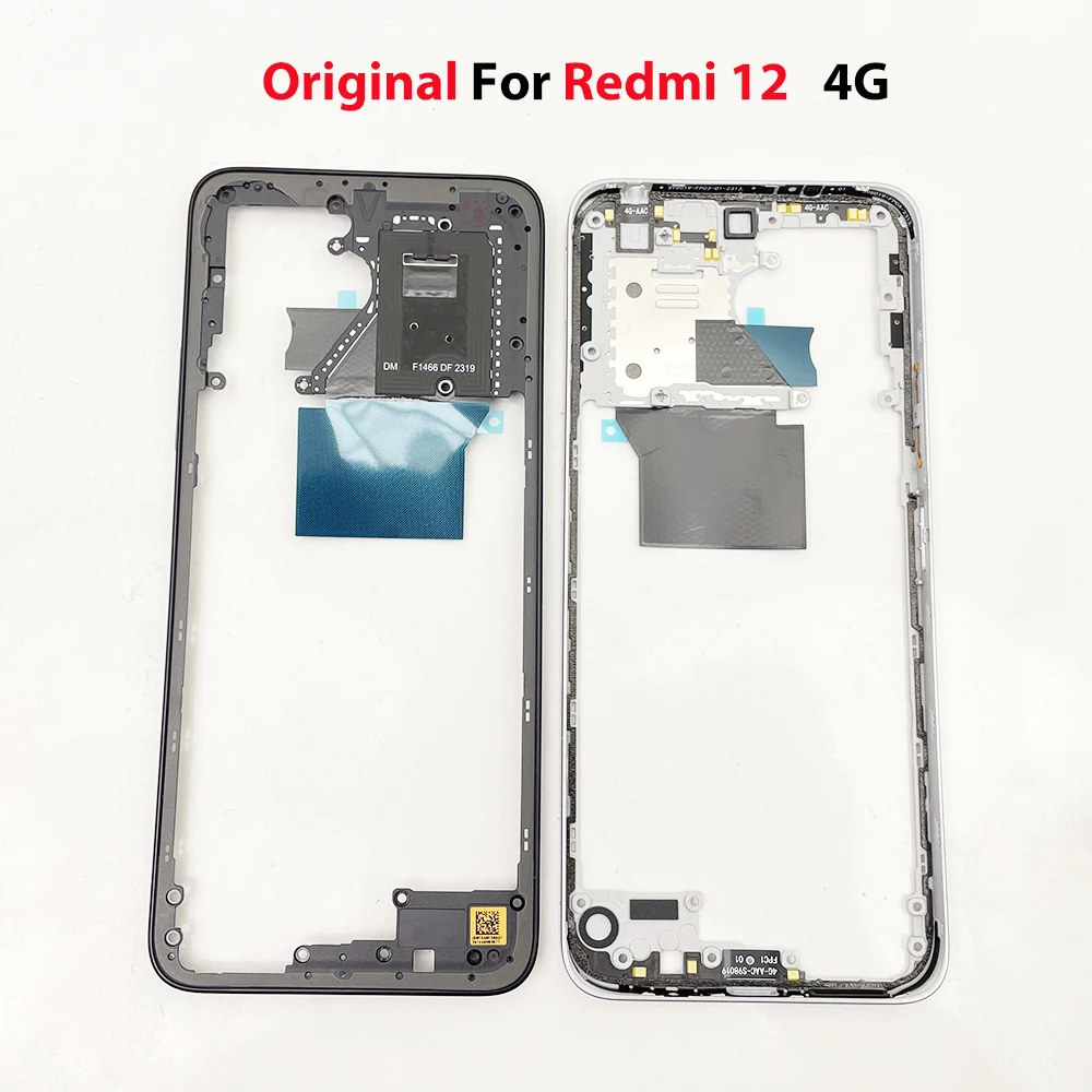 10 PCS A+ For Xiaomi Redmi 12 4G Middle Frame Housing Case Redmi Note ...