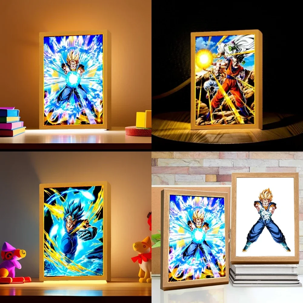 Marco-de-fotos-de-Dragon-Ball-Z-figuras-de-acci-n-de-Goku-luz-Led ...
