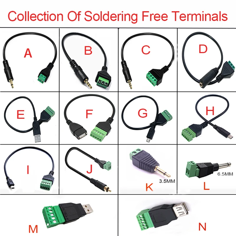 USB 2.0 Female B Micro Usb Mini Usb Type-C Male To 5 Pin Female Bolt ...
