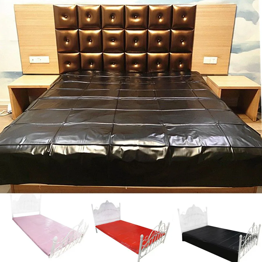 100-Waterproof-PVC-Adult-Bedsheets-Bed-Cover-Couple-Game-Flat-Sheet-Oil ...