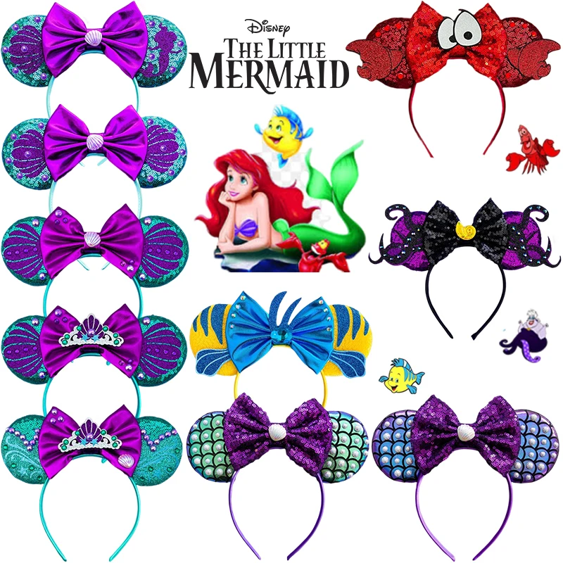 The-Little-Mermaid-Headbands-for-Girls-Crab-Flounder-Hair-Accessories ...