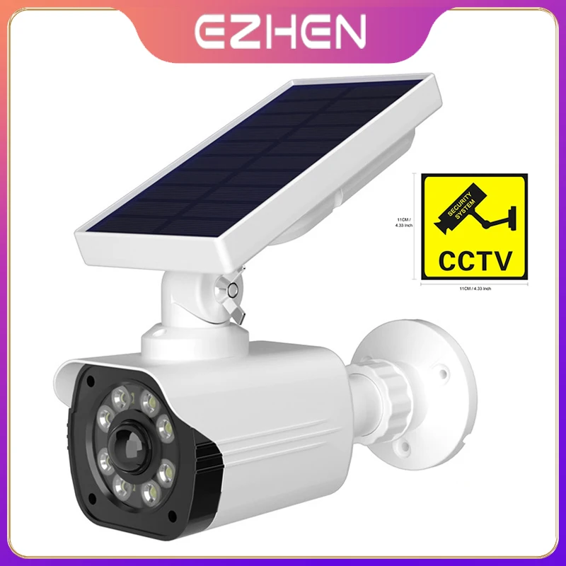 EZHEN-Dummy-Solar-Security-Camera-Bullet-Waterproof-Outdoor-Indoor-Fake ...