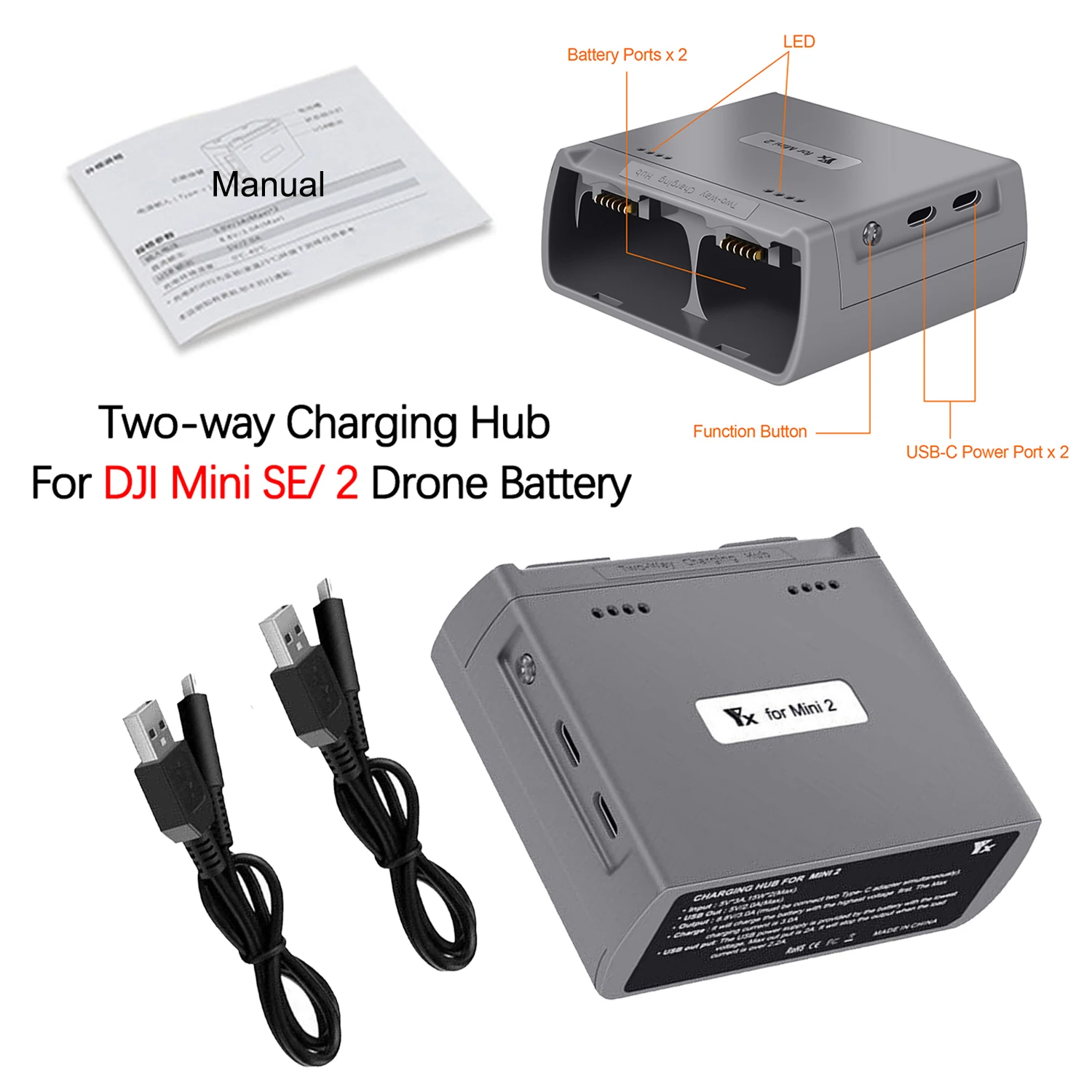 Newest Fast Smart Battery Charger with USB Port Battery Charger for DJI ...