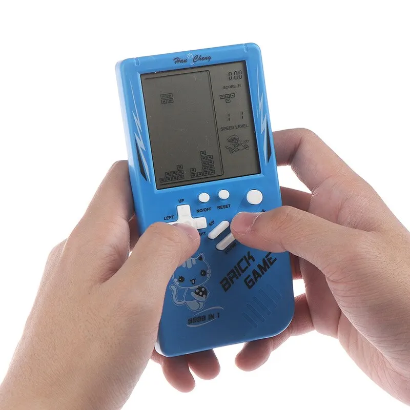 Classic Electronic Game Retro Puzzle Toy Blue Large Screen Handheld ...