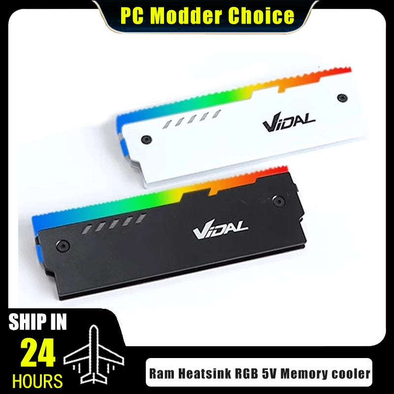 Desktop-Computer-Ram-Heatsink-ARGB-DDR4-DDR3-Universal-Memory-Heat-Sink-Addressable-Black-White ...