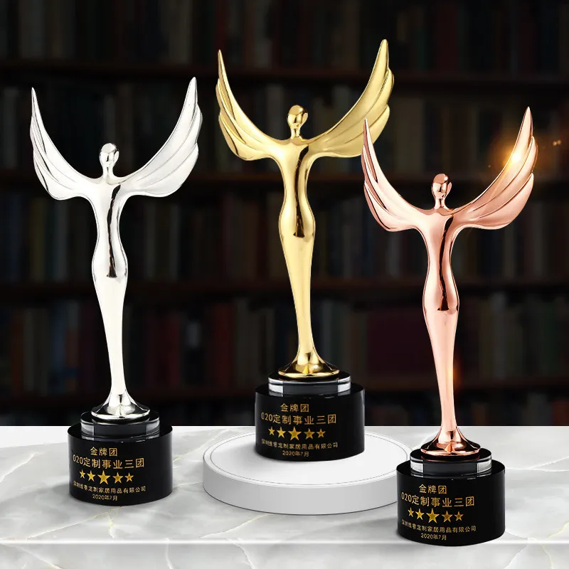 Crystal Metal Trophy Creative Oscar Angel Dance Competition Excellent ...