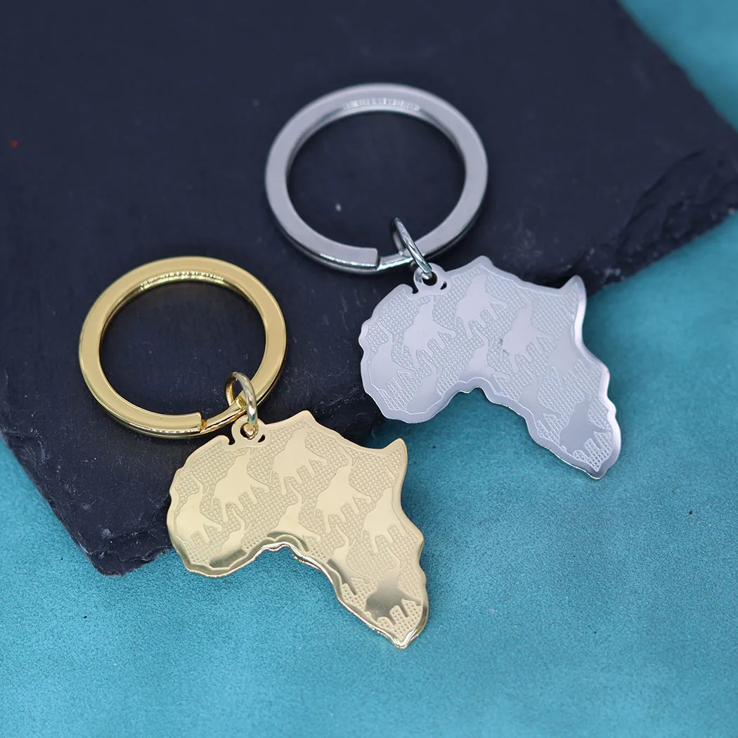 Nedar-Africa-Map-Keychain-Flag-Totem-Symbol-Animal-Elephant-Pendant-Key ...