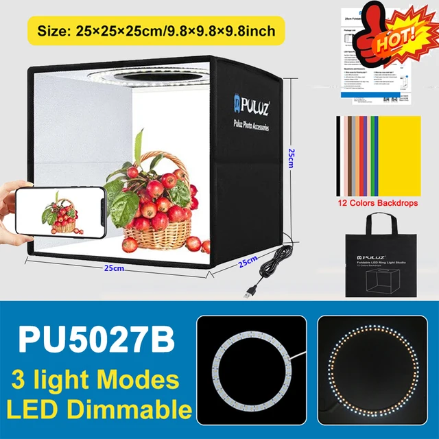 PULUZ Photo Studio Box,Photography Lightbox,Photo Studio Shooting Tent ...