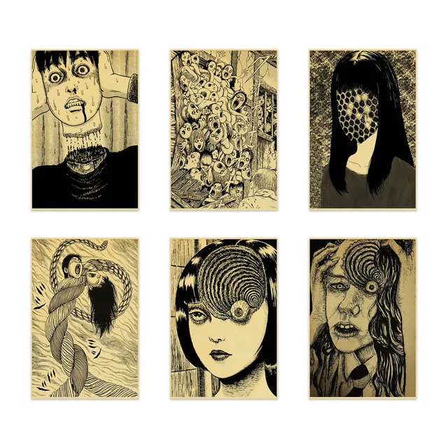 Vintage Japanese Anime Junji Ito Poster – Orange Moon, 41% OFF