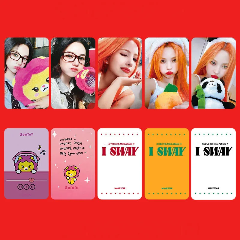5 sztuk/zestaw(G)I-DLE Album LOMO Card I SWAY Flash Card MAKESTAR Card ...