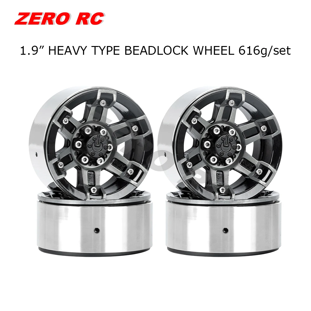 RC 1/10 OFF-ROAD Truck Wheels ALLOY Heavy 1.9inch ROCK CRAWLER BEADLOCK ...