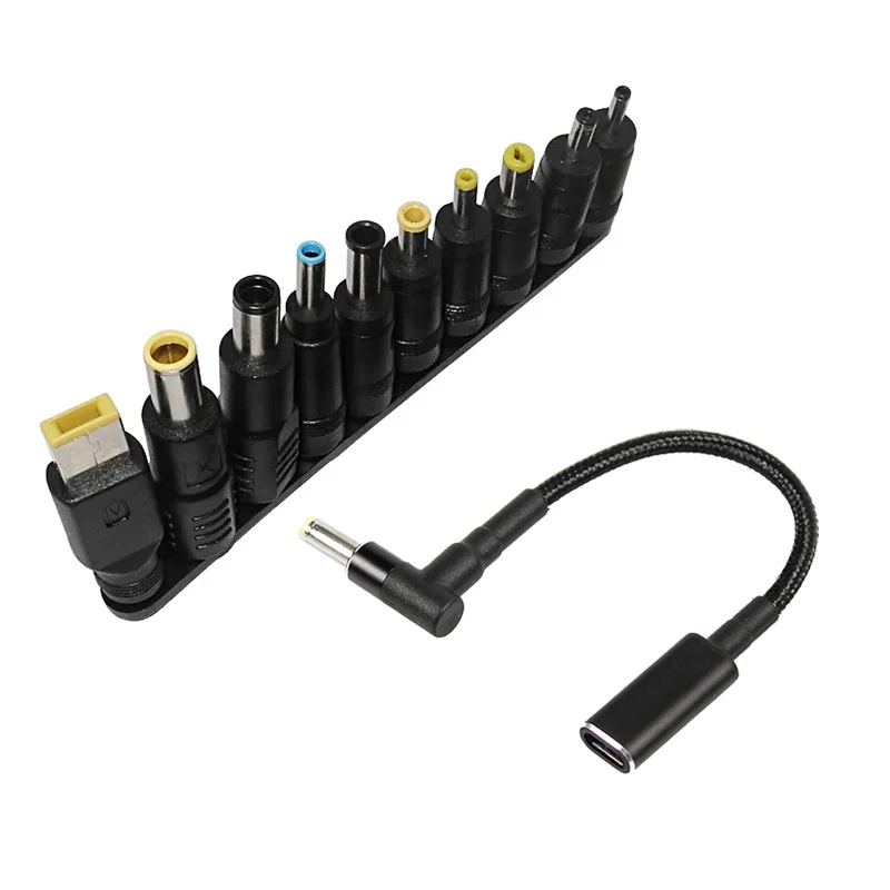 100W 65W Type C to Universal Notebook Charge Adapter Connecter DC Jack ...