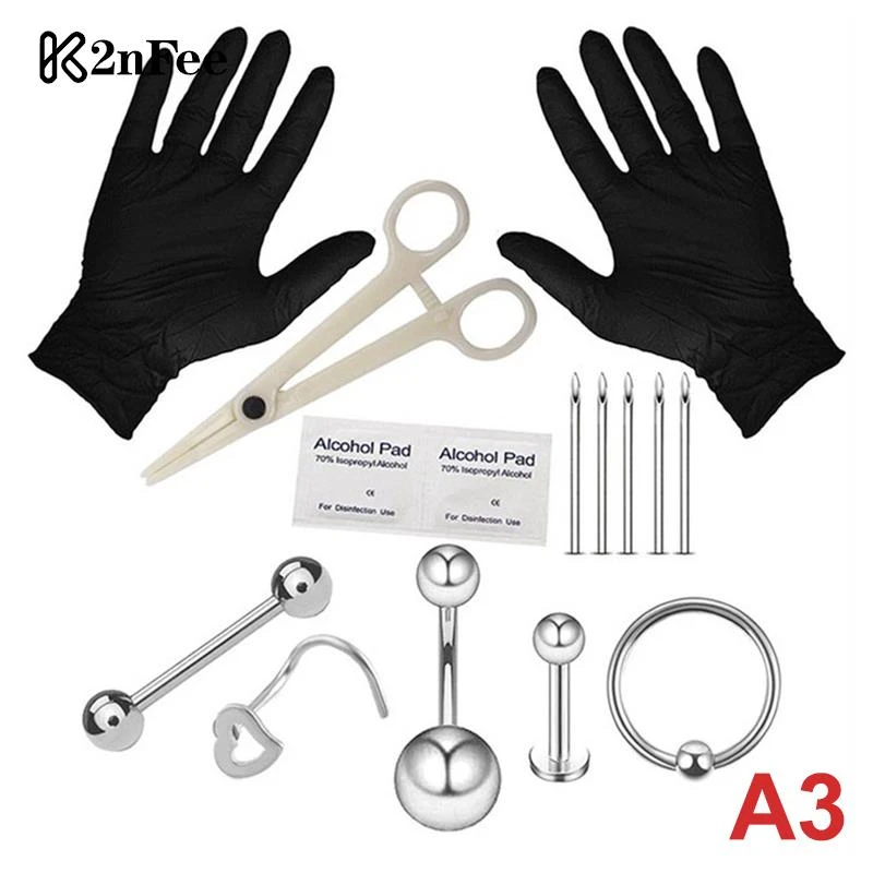 Belly Button Piercing Needle And Clamp