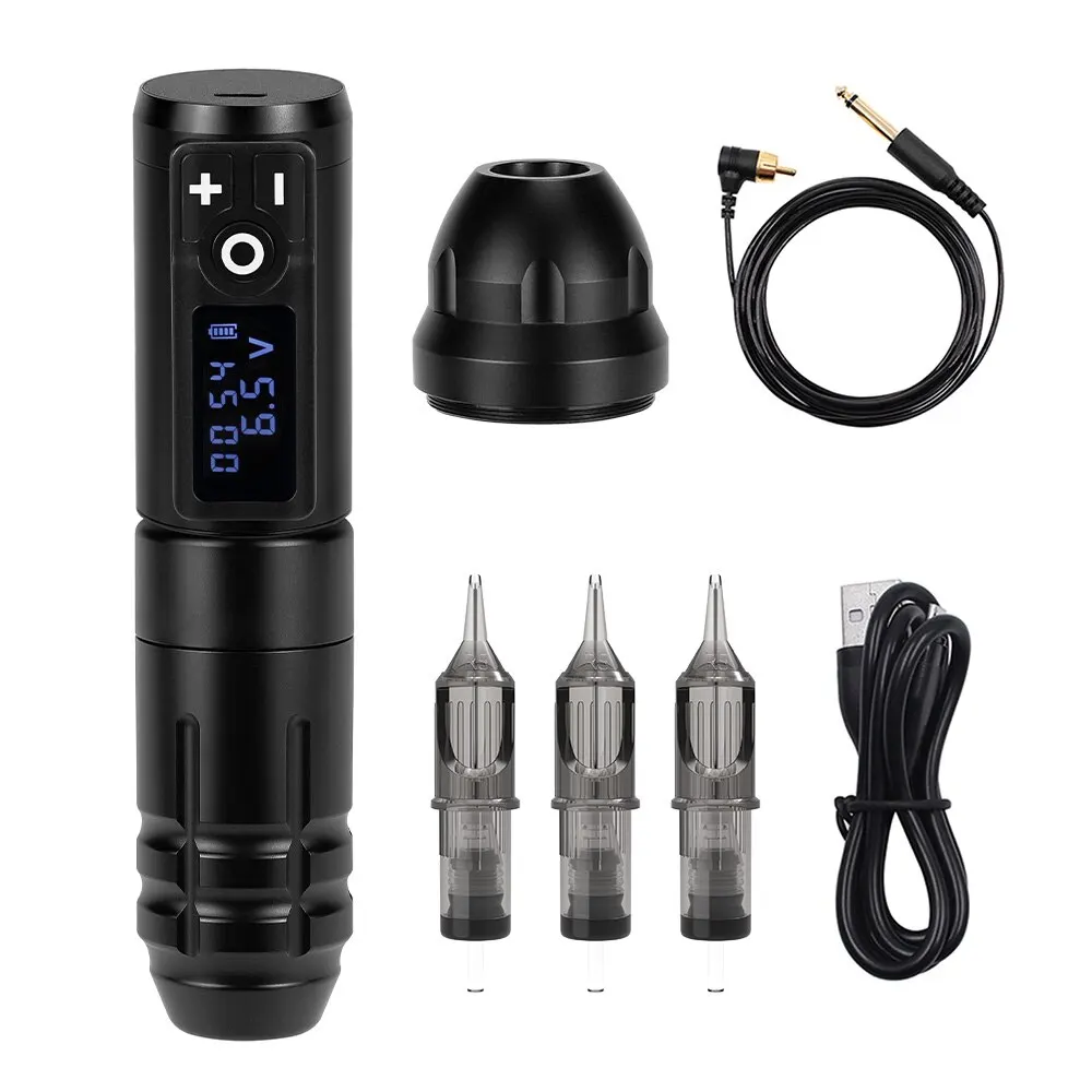 Portable-Professional-Tattoo-Machine-Pen-Wireless-Powerful-Battery ...