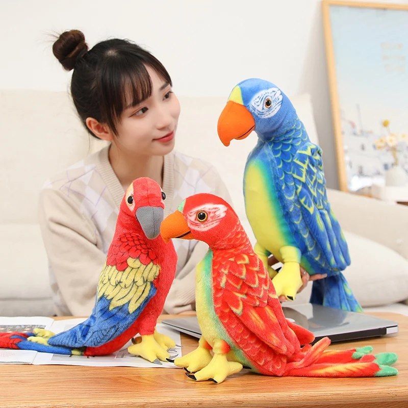 Simulation-Parrot-Plush-Toy-Soft-Plush-Stuffed-Animal-Parrot-Doll-Cute ...