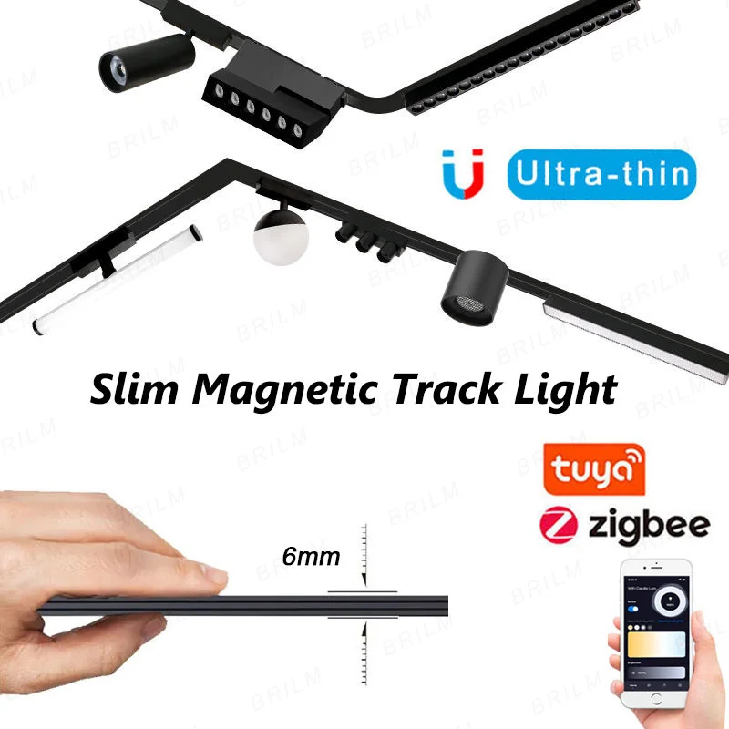 Ultra-Slim-6mm-Magnetic-Track-Light-Dimmable-Surface-Mount-Embedded ...