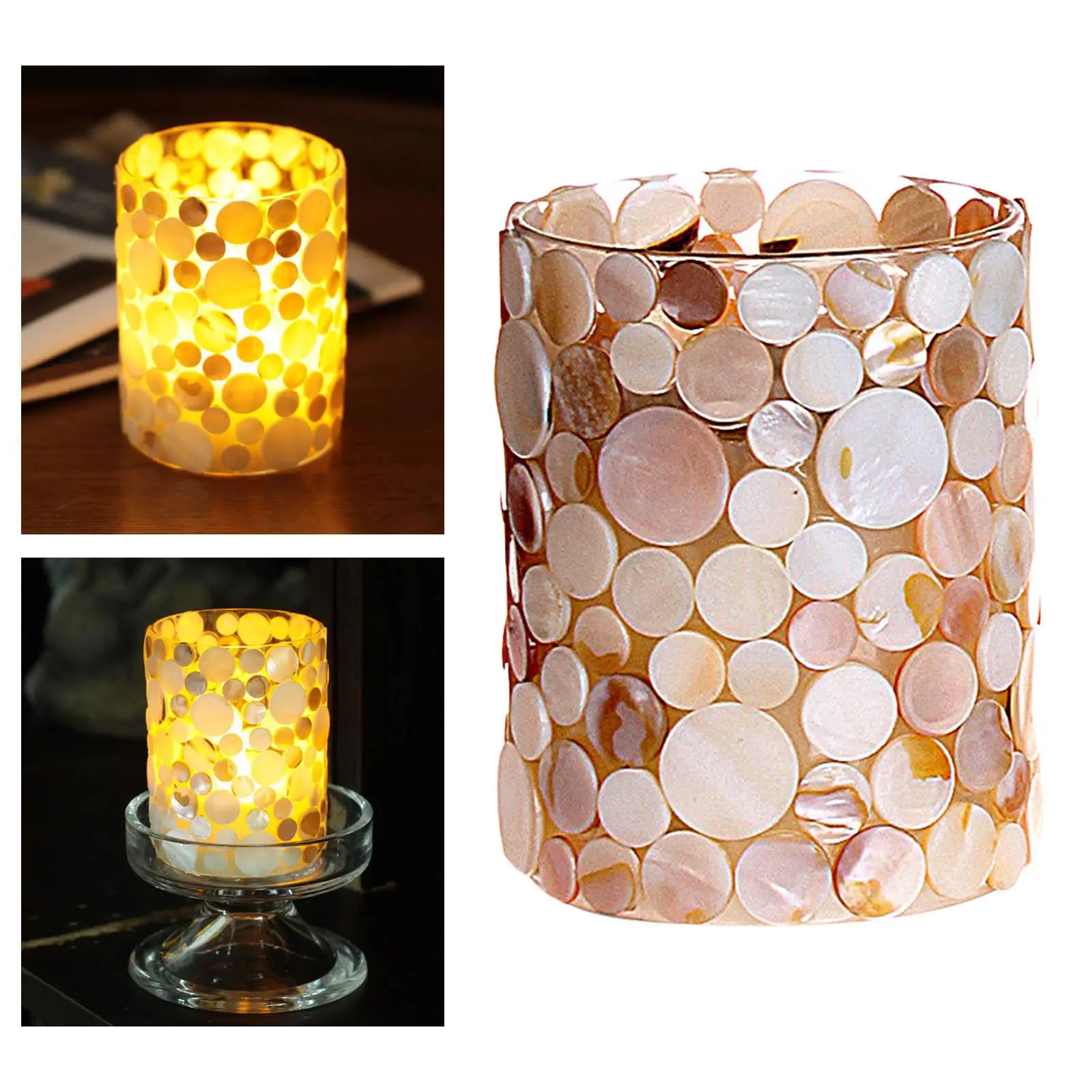 LED Night Light Ornament Shell Slices Resin Table Lamp Nursing Light ...