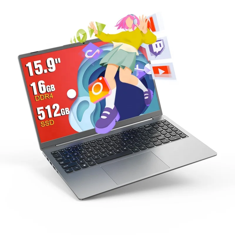 I7 Core Laptops Computer Win11 15.9inch 2K 16GB RAM 512GB ROM Business ...