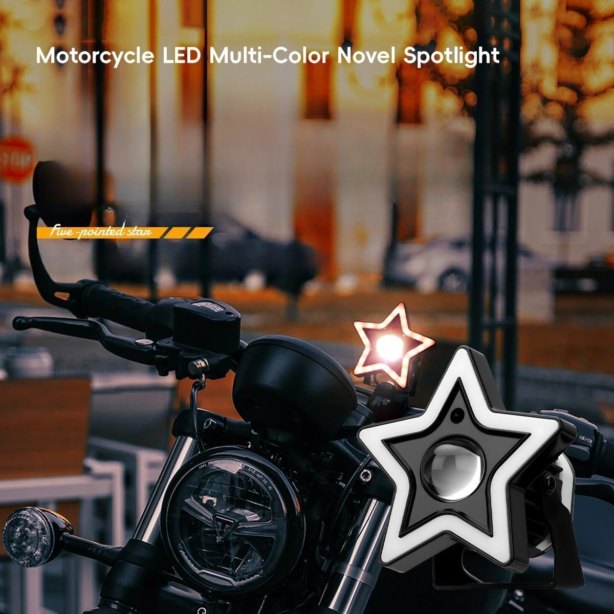Motorcycle ATVs UTVs Lighting Star Shaped Flashing Light RGB Lamp ...