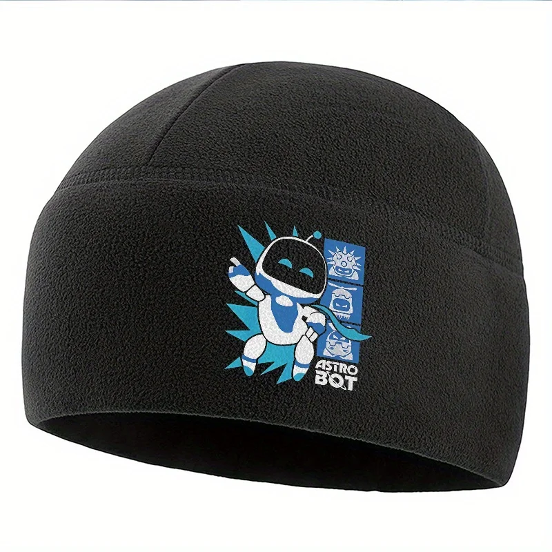 Astro Bot hero with blue cape and robot Men Women Unisex Beanie ...
