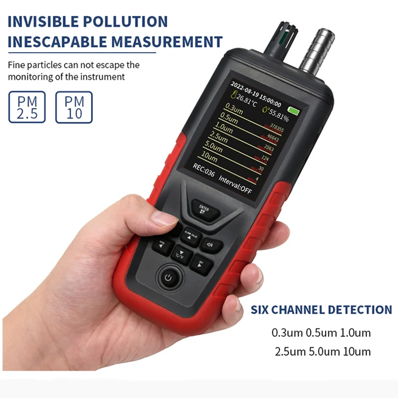 3/6 Channel Air Dust Particle Counter Sensor Monitor Pm2.5/10 ...