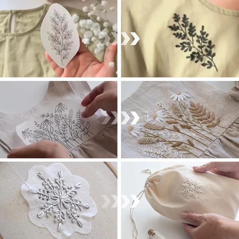 4-1pcs-Printable-Water-Soluble-Embroidery-Transfer-Paper-Film-Sew-Craft ...