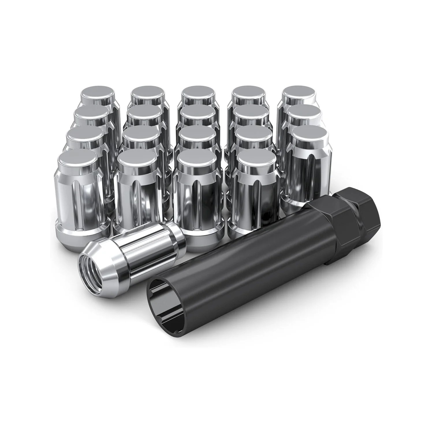 M12x1.25 6 Spline Lug Nuts for Infiniti G35 G37 Nissan 350Z 370Z Subaru ...