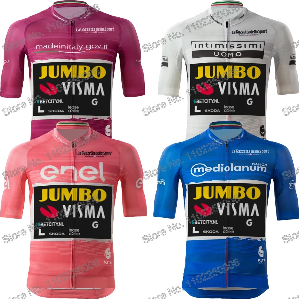 2023-Jumbo-visma-Rosa-Tour-de-Italia-Ropa-de-ciclismo-Verano-Camiseta ...