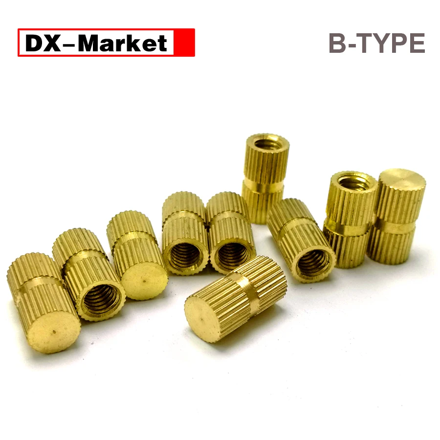 B-Type-M10-Brass-Heat-Staking-Insert-Nut-To-Plastic-Heat-Set-Threaded ...