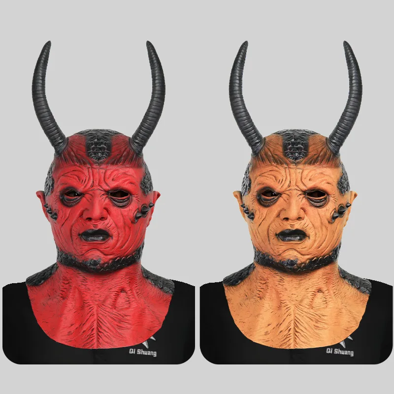 Horror-Devil-Latex-Mask-Belial-Cosplay-Beast-Horns-IKARI-THE-DEMON ...
