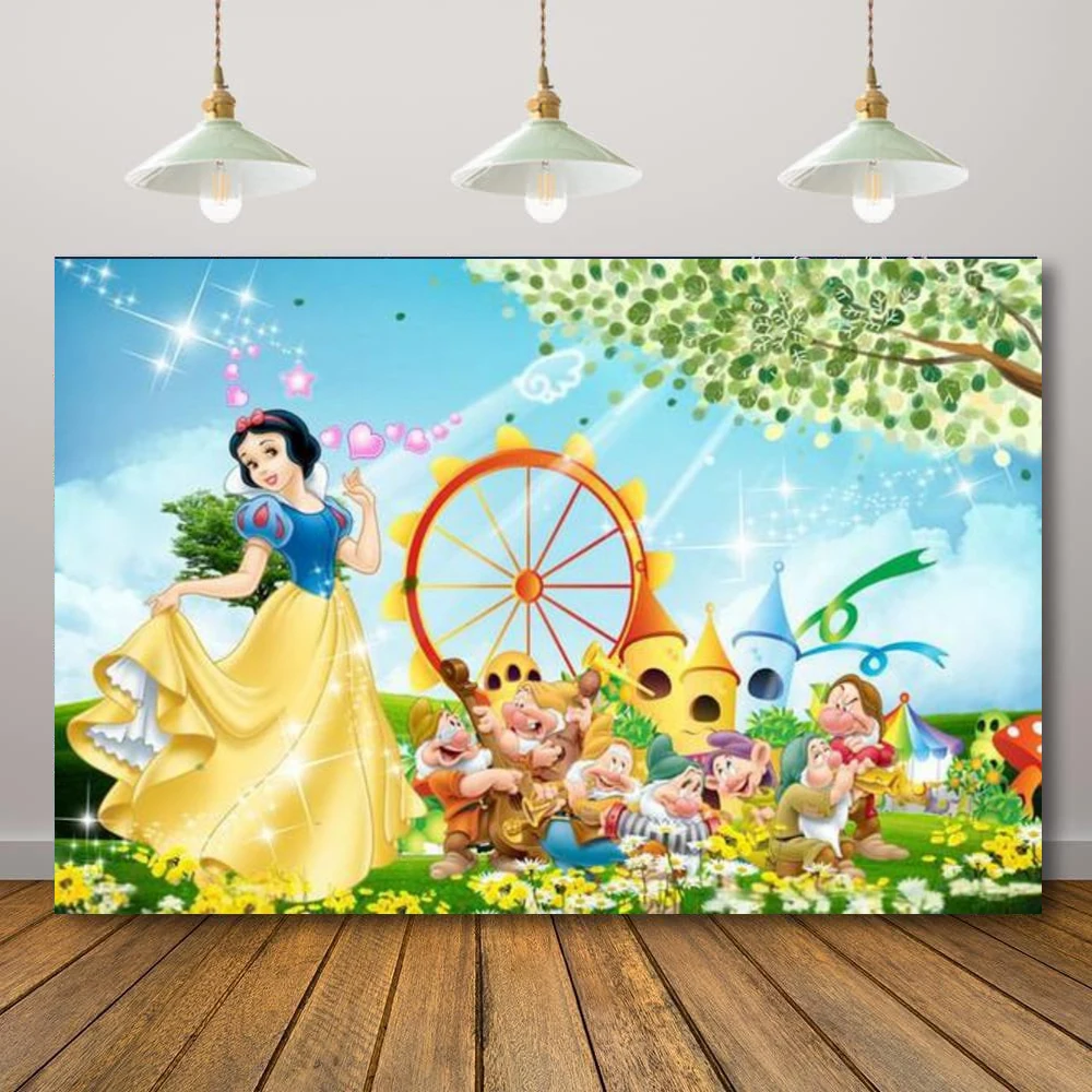 Snow White Photography Backdrop For Girl Birthday Party Supplies ...