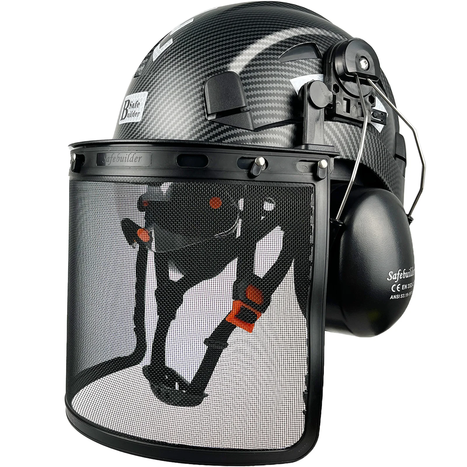 New-Industrial-Forestry-Safety-Helmet-With-Visor-Mesh-Face-Shield-Earmuffs-Chainsaw-Cutting ...
