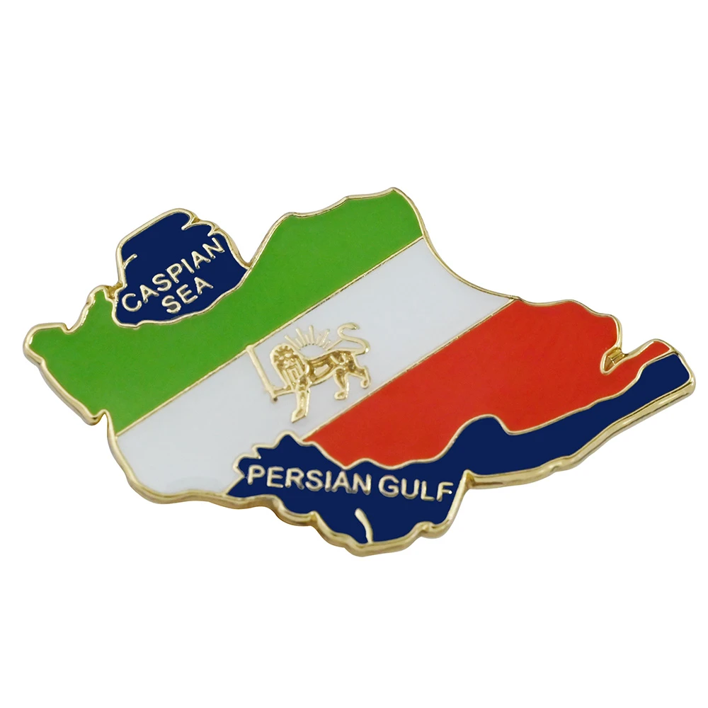 Caspian Sea Iran Persian Gulf Flag Lapel Pin+Iron Tee Backpack Metal ...