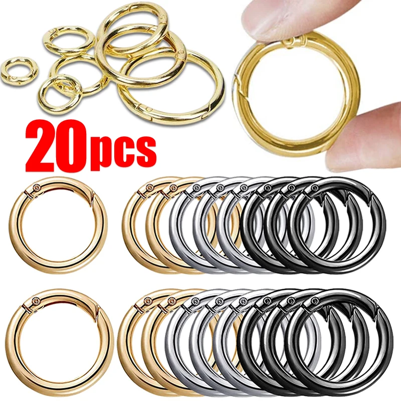 20pcs-Metal-O-Ring-Spring-Clasps-for-DIY-Jewelry-Openable-Round ...